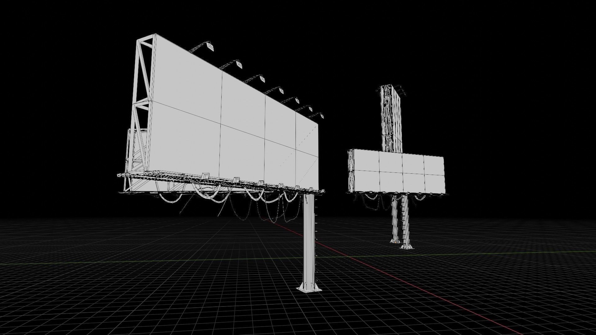 3D model blender procedure billboard generator VR / AR / low-poly ...