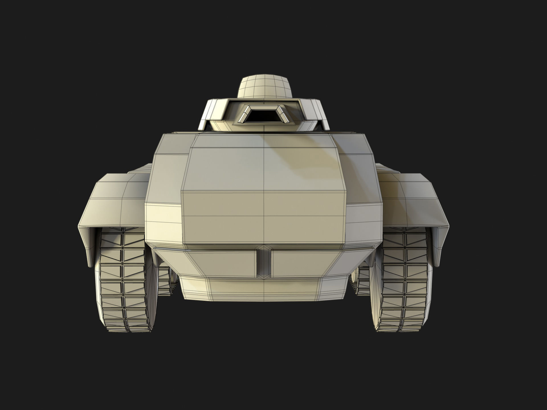 3D model Futuristic Tank Truck SUV Machinery Low Poly 3D Model VR / AR ...