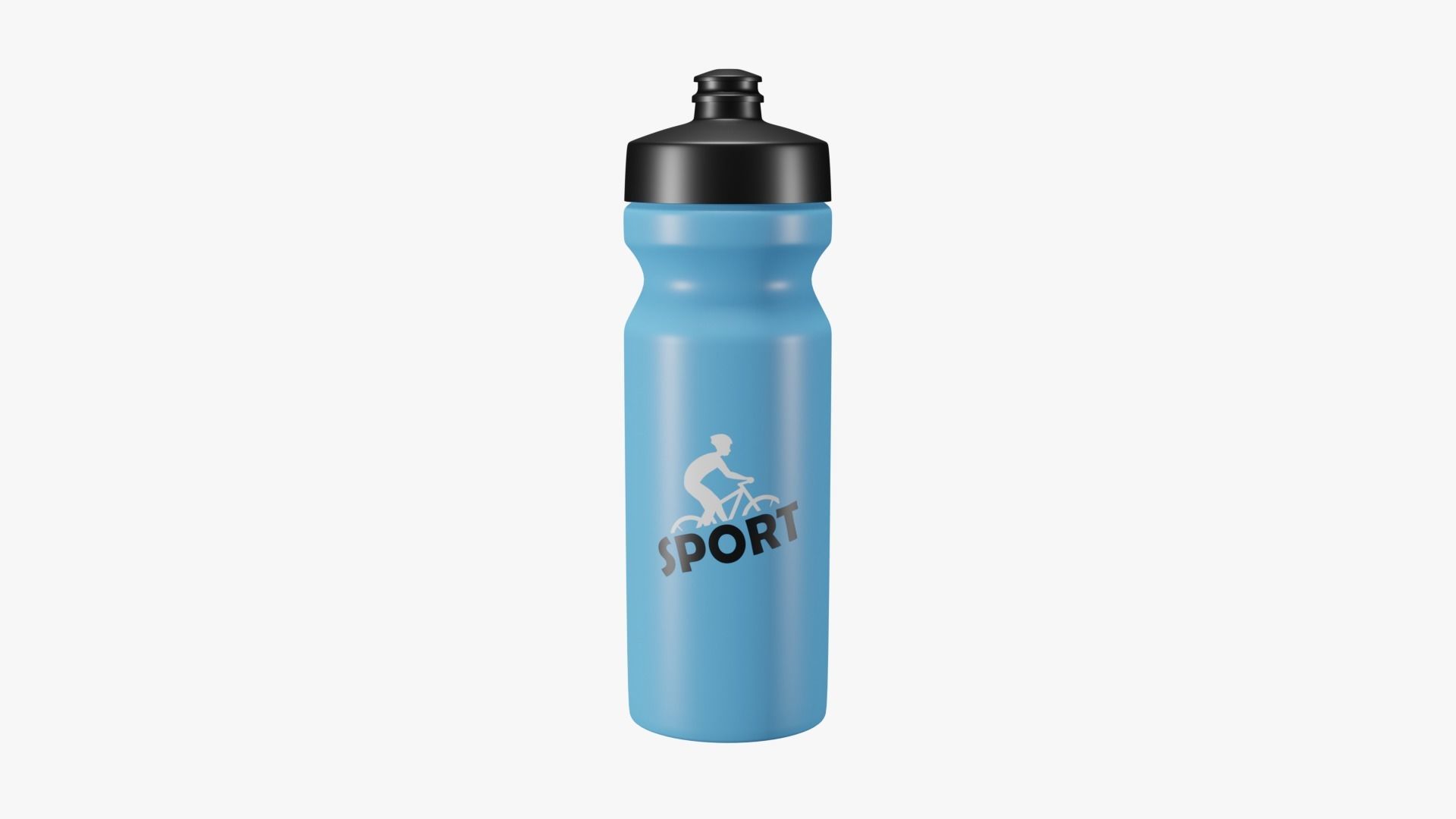 Sports Bottle Blue With Black Cap 3D model | CGTrader