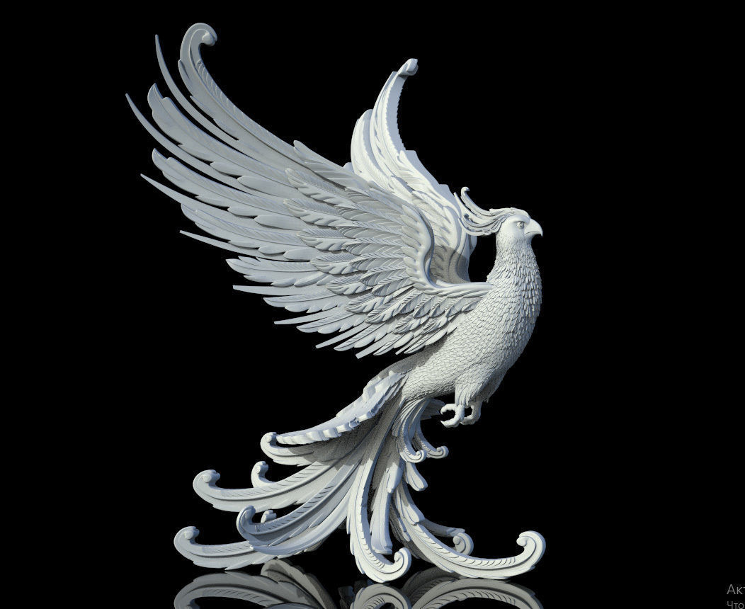 phoenix sculpture of 3D model 3D printable | CGTrader