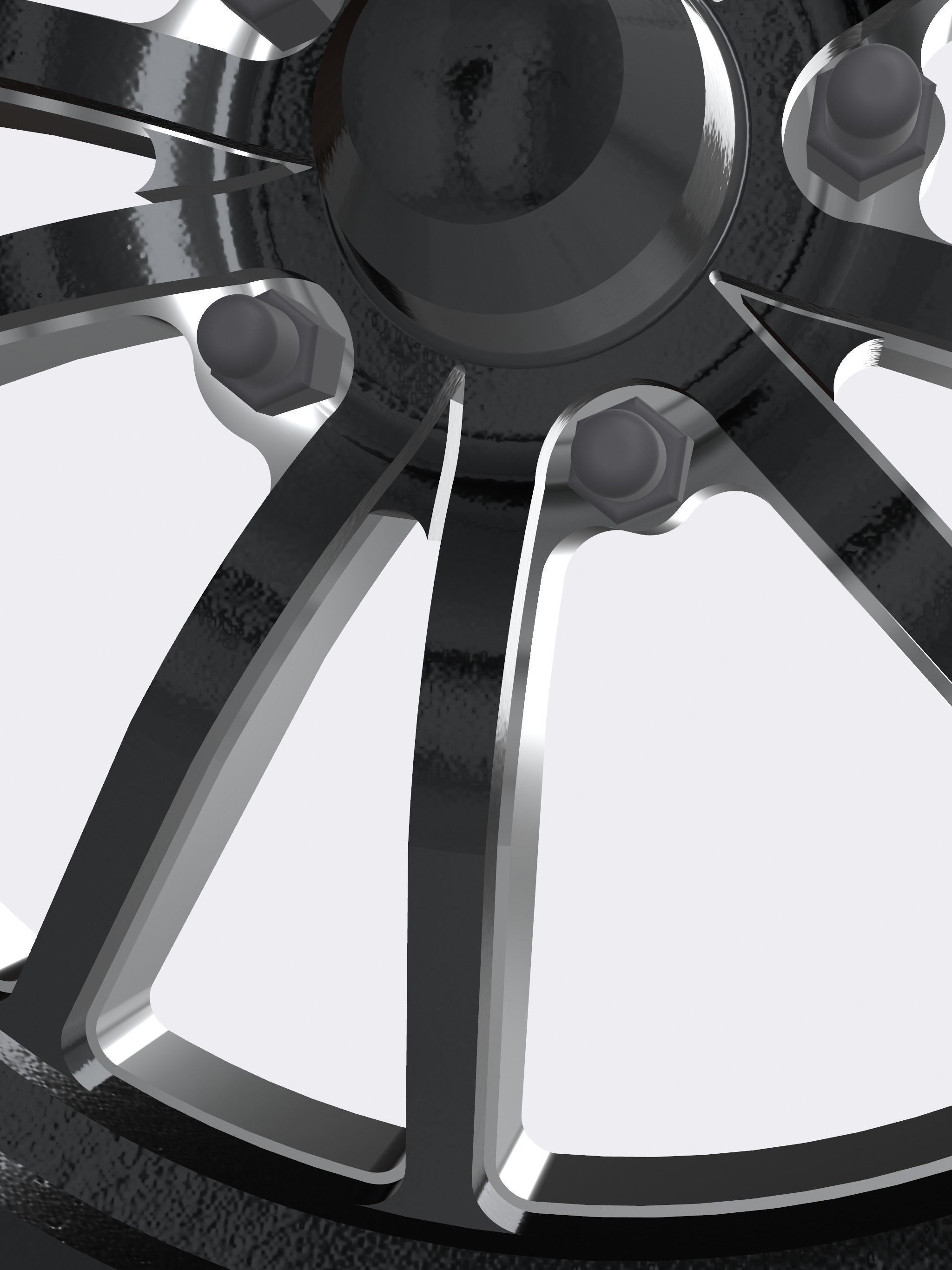 Drag Wheel COMBO Front RC Components Torx 17inch 5 stud 3D model 3D ...