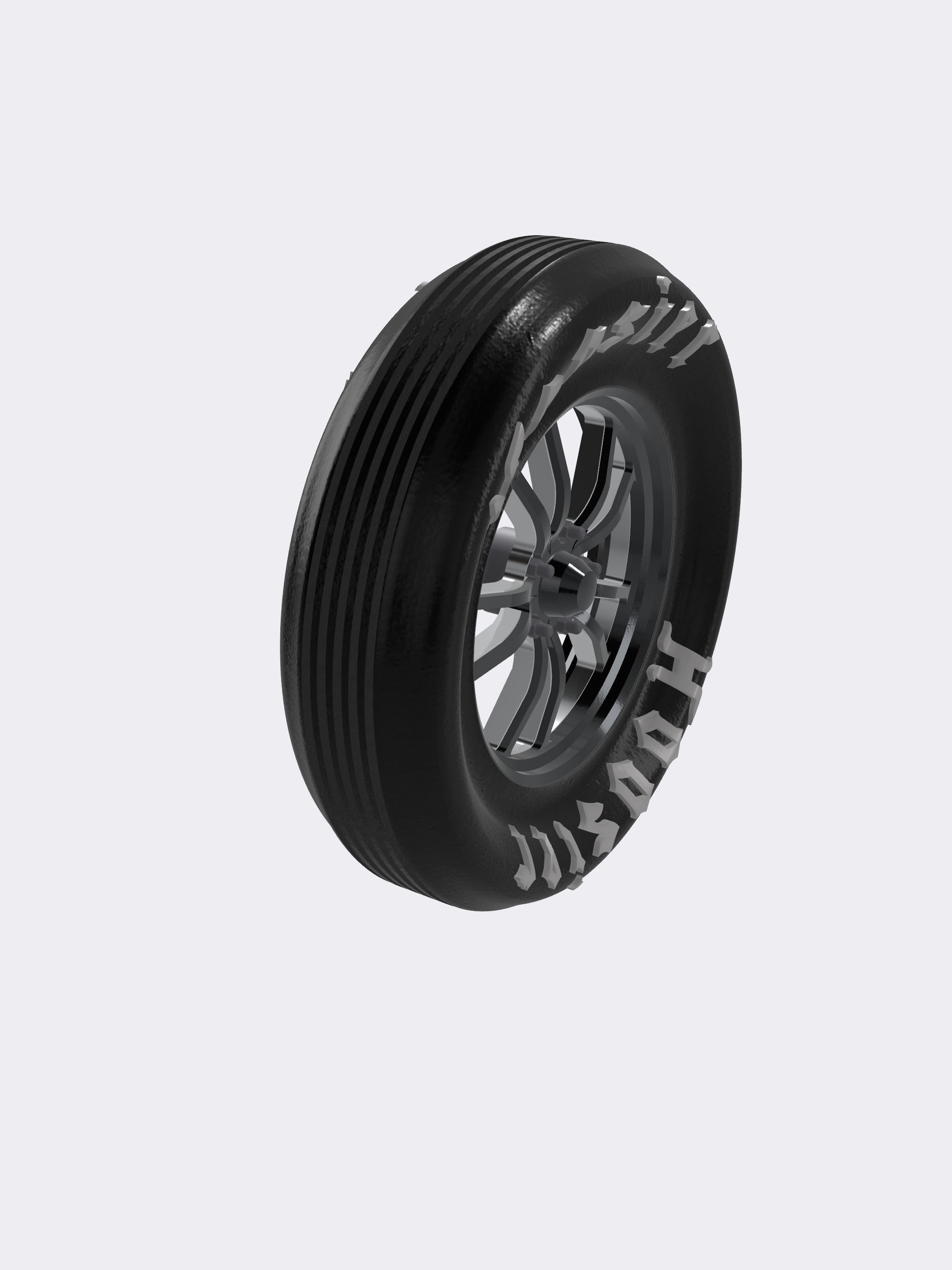 Drag Wheel COMBO Front RC Components Torx 17inch 5 stud 3D model 3D ...