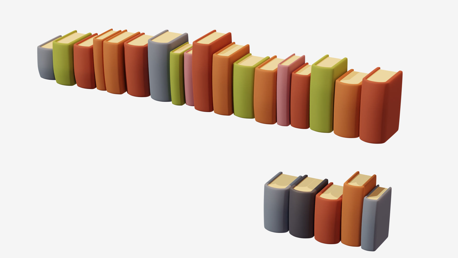 3D model Low poly books VR / AR / low-poly | CGTrader