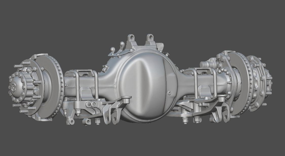Truck Axle Iveco 3D model 3D printable | CGTrader