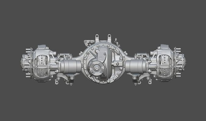 Truck Axle Iveco 3D model 3D printable | CGTrader