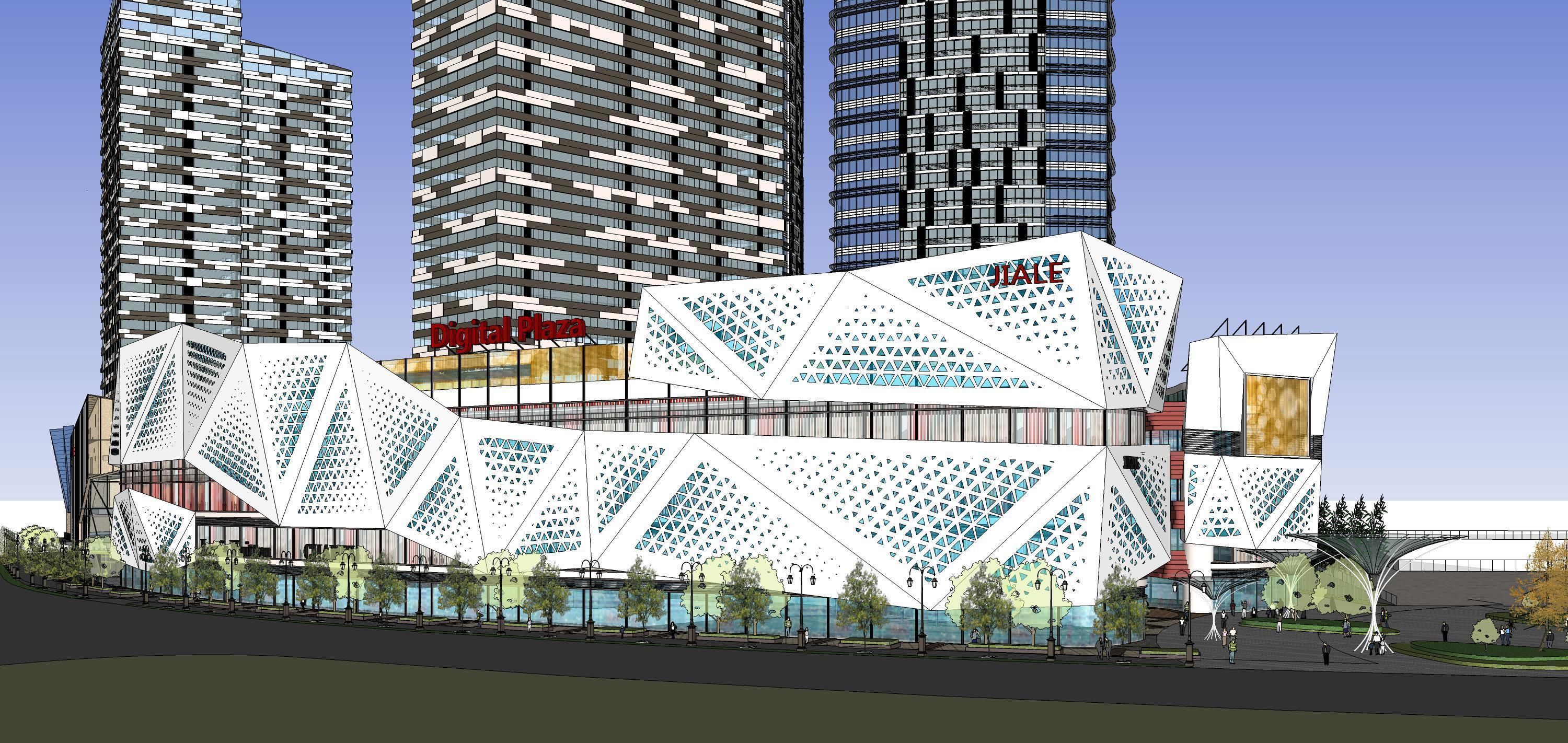 Sketchup Commercial Office Complex 207 3D model | CGTrader