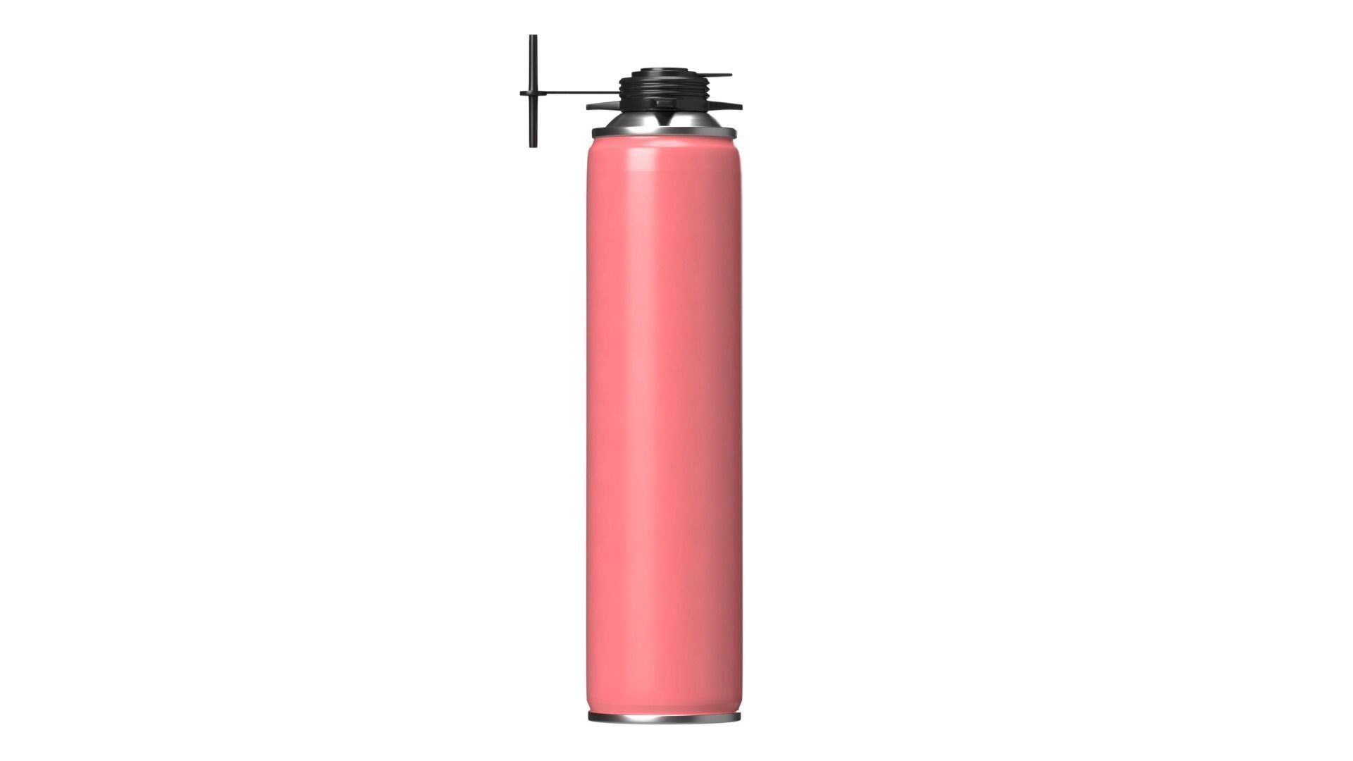 Polyurethane foam 750 ml wih tube open mockup 3D model | CGTrader