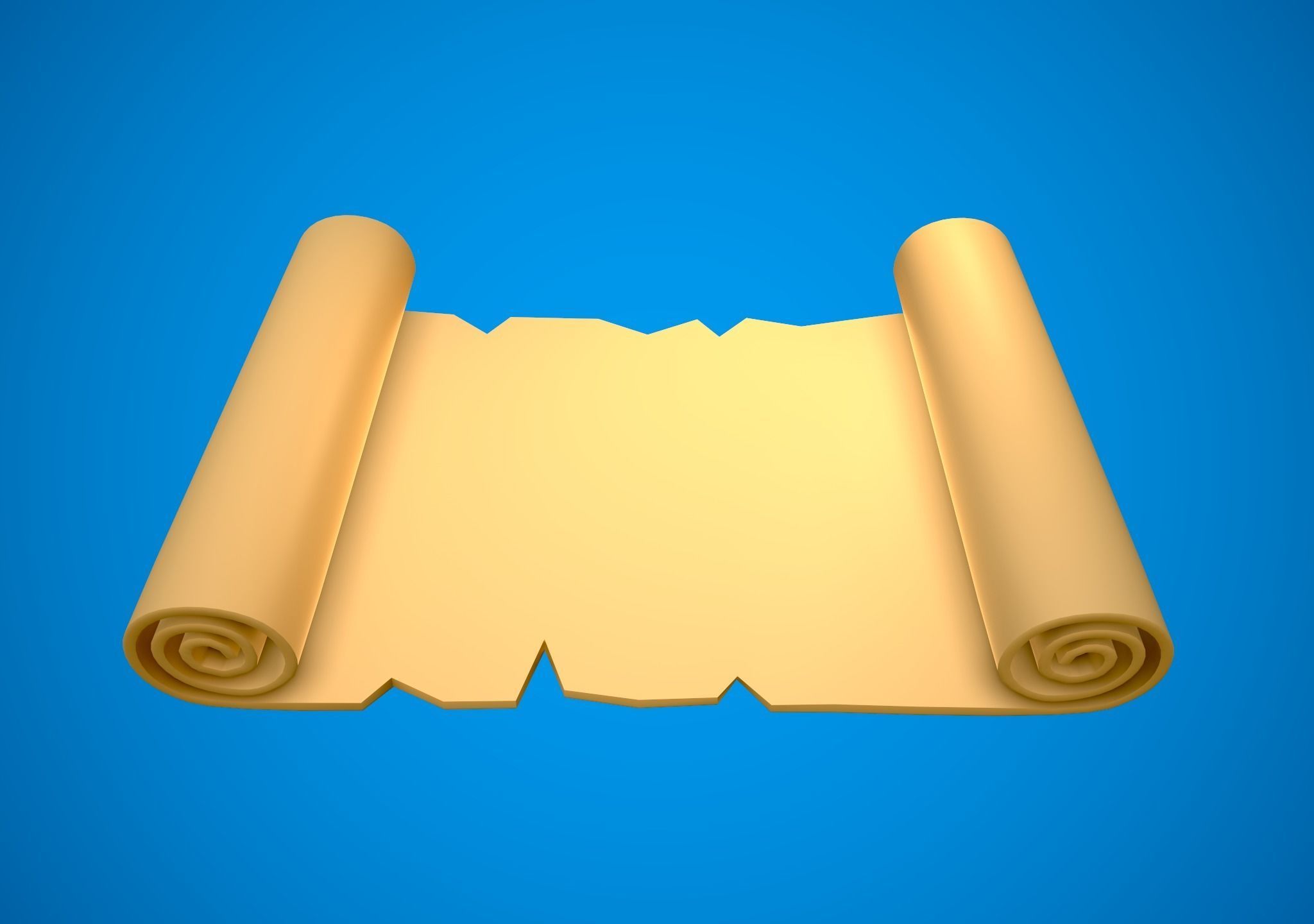 3D model Stylized Parchment Model - Cartoon Lowpoly Asset VR / AR / low ...
