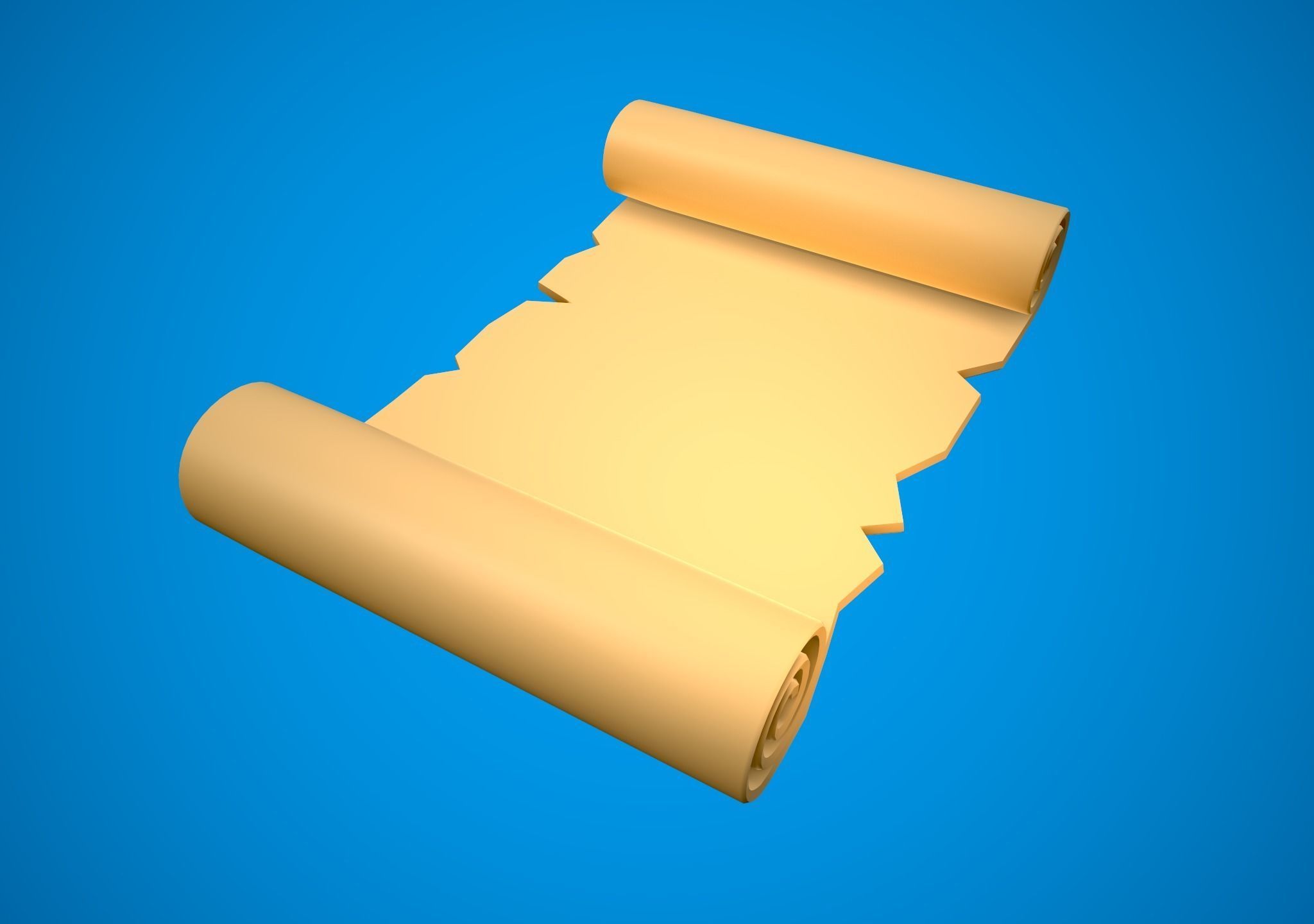 3D model Stylized Parchment Model - Cartoon Lowpoly Asset VR / AR / low ...