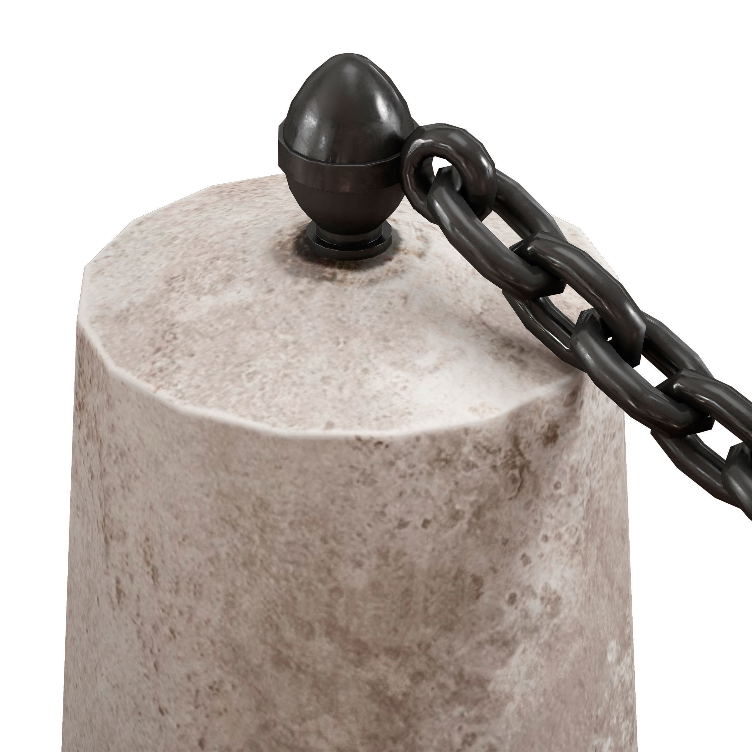 Fencing Concrete poles with chains 3D model | CGTrader