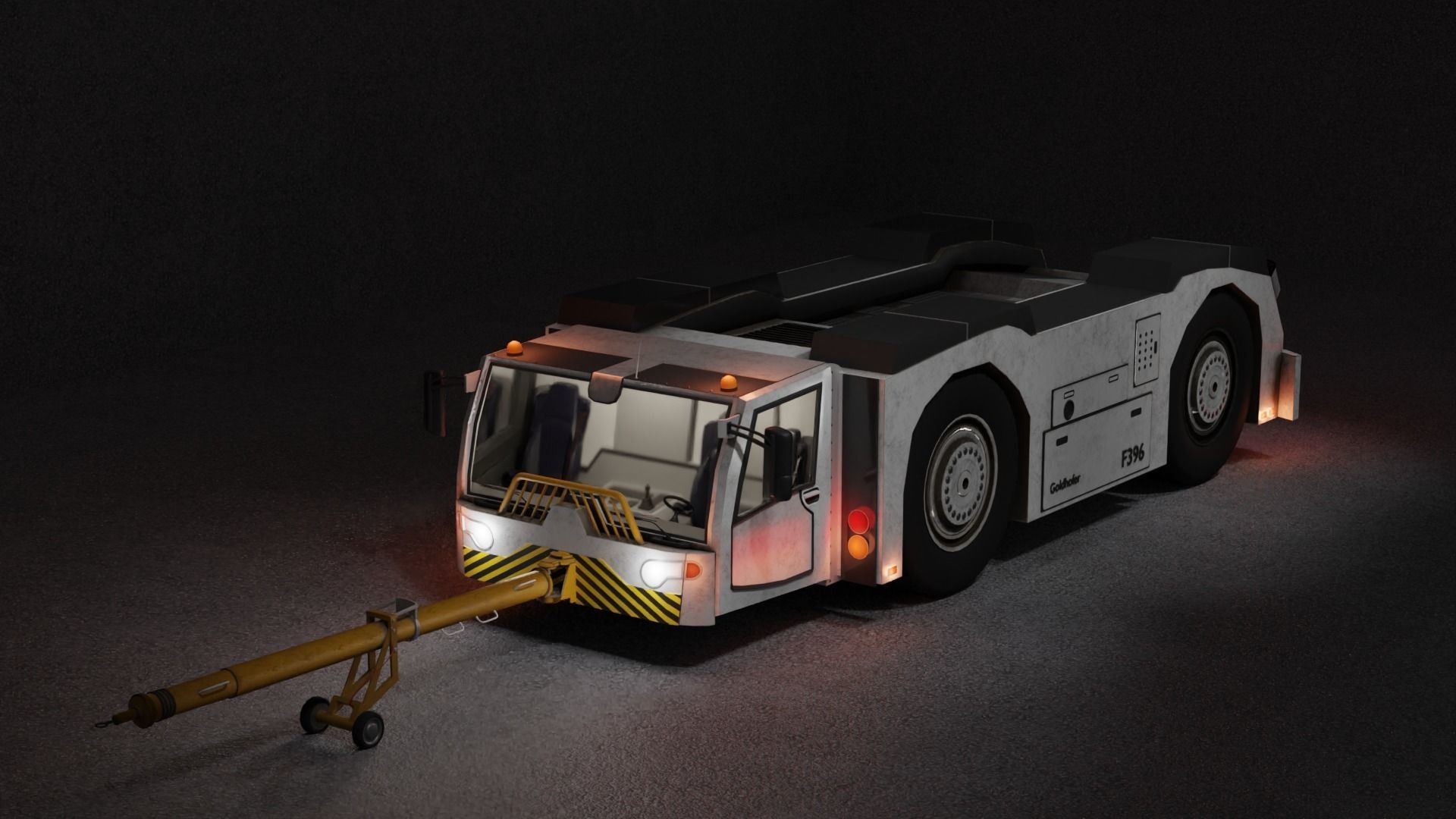 3D model Aircraft Pushback Vehicle - Goldhofer F396 VR / AR / low-poly ...