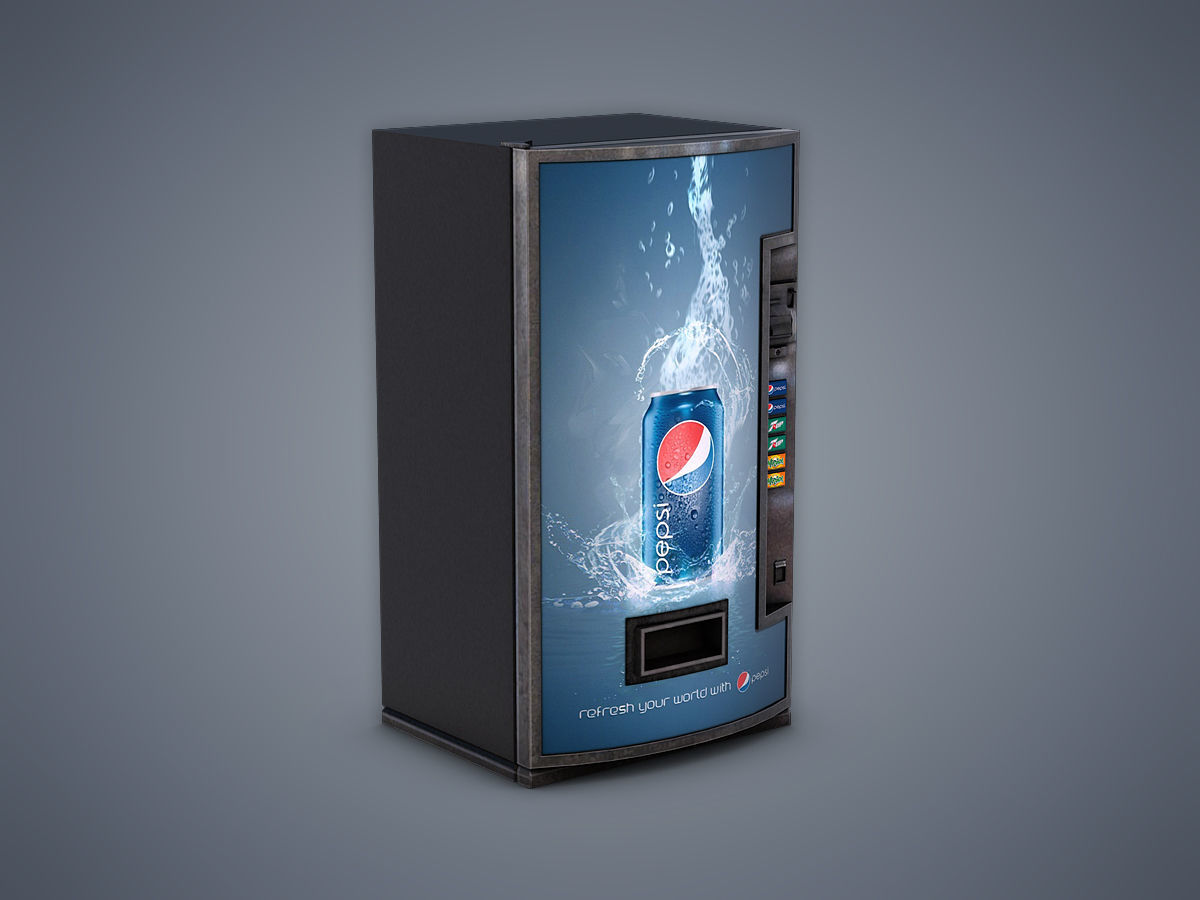 3D model Vending Machine Pepsi VR / AR / low-poly | CGTrader
