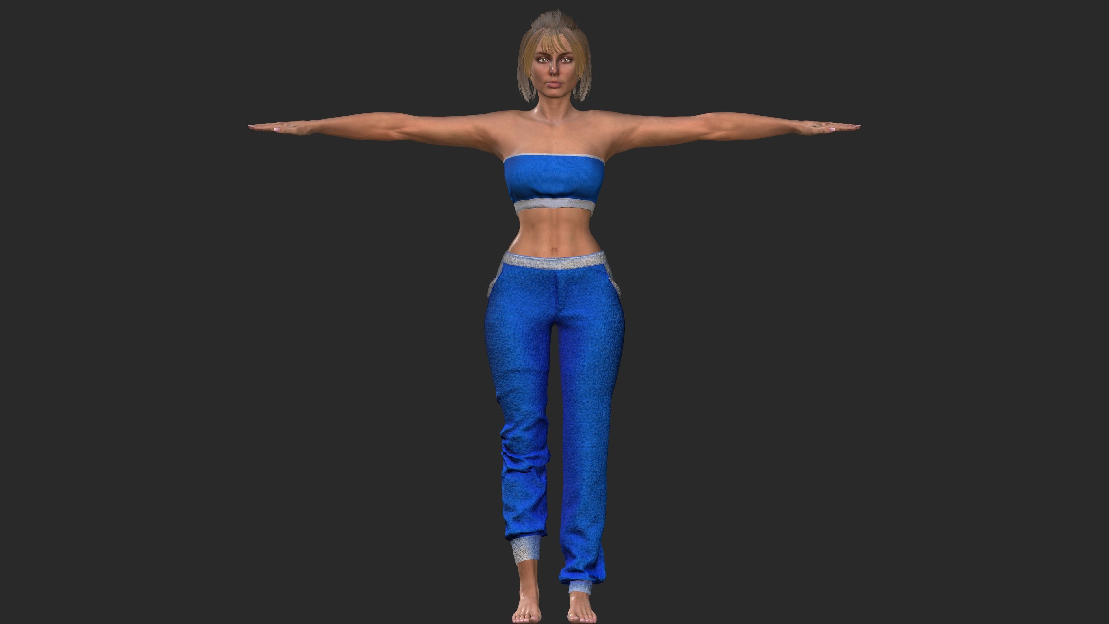 3D model Ana - Female Character with Rig VR / AR / low-poly | CGTrader