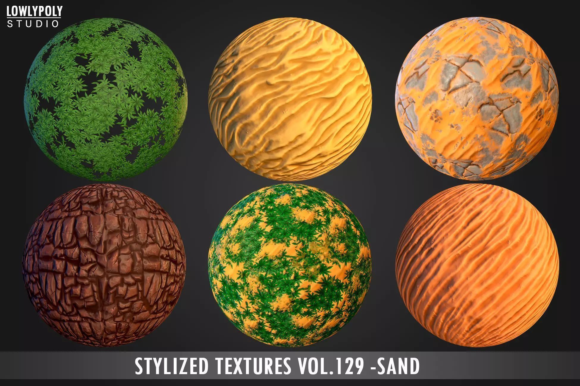 Texture Sand Vol 129 - Stylized Textures VR / AR / low-poly | CGTrader
