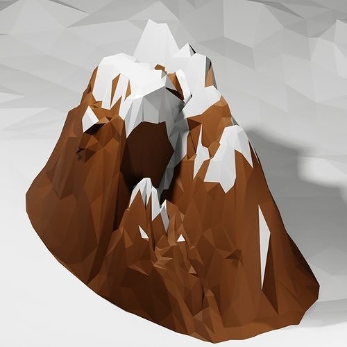 3D model Low Poly Nature Mountain VR / AR / low-poly | CGTrader
