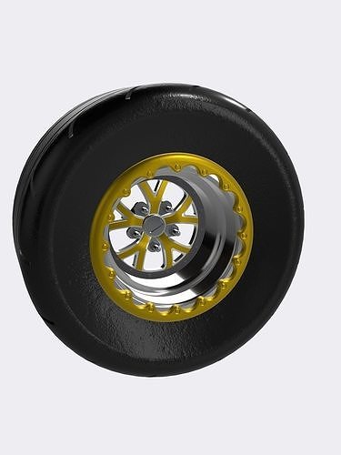 Drag Wheel COMBO Rear Weld V Series 15inch Radial 3D model 3D printable ...