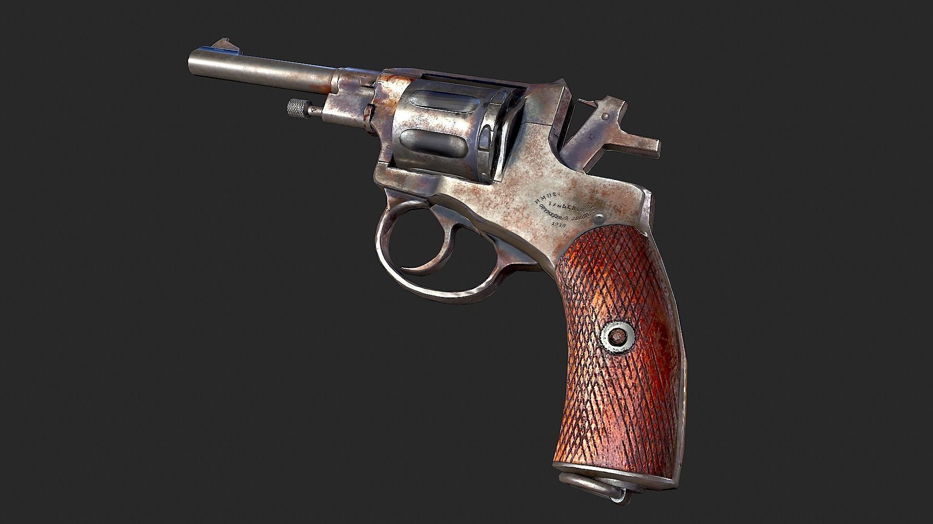 3D model Nagant revolver 1910 VR / AR / low-poly | CGTrader