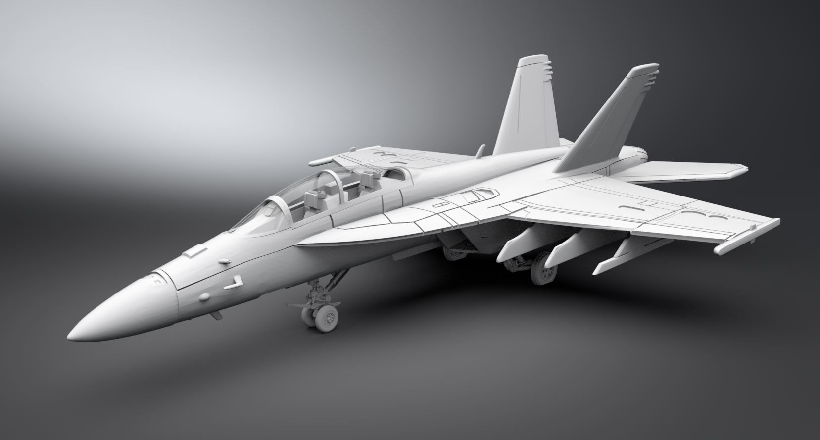 FA 18 Super hornet scale model 3D model 3D printable | CGTrader