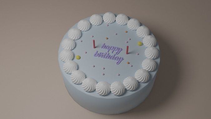 Happy Birthday Cake free VR / AR / low-poly 3D model | CGTrader
