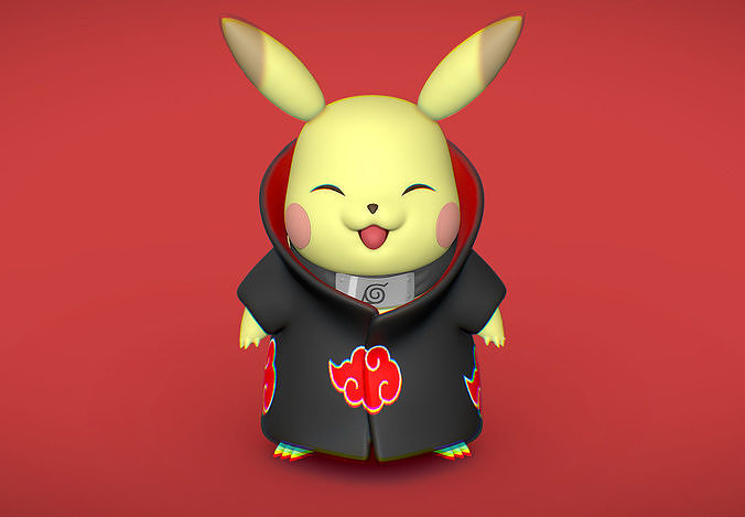 Pikachu - Akatsuki Collection 3D model 3D printable | CGTrader