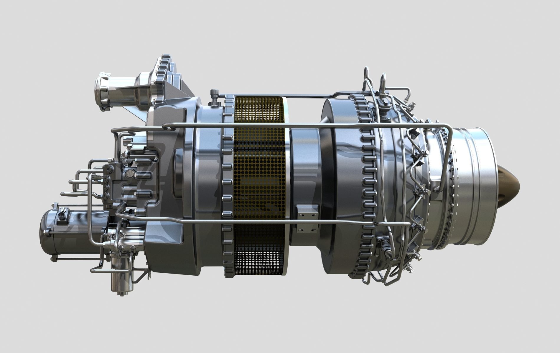 turboshaft engine 3D model | CGTrader