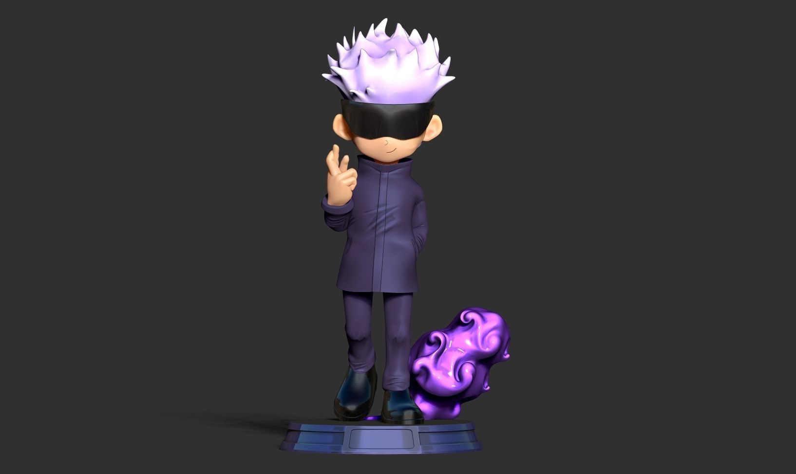 Satoru Gojo chibi 3D model 3D printable | CGTrader