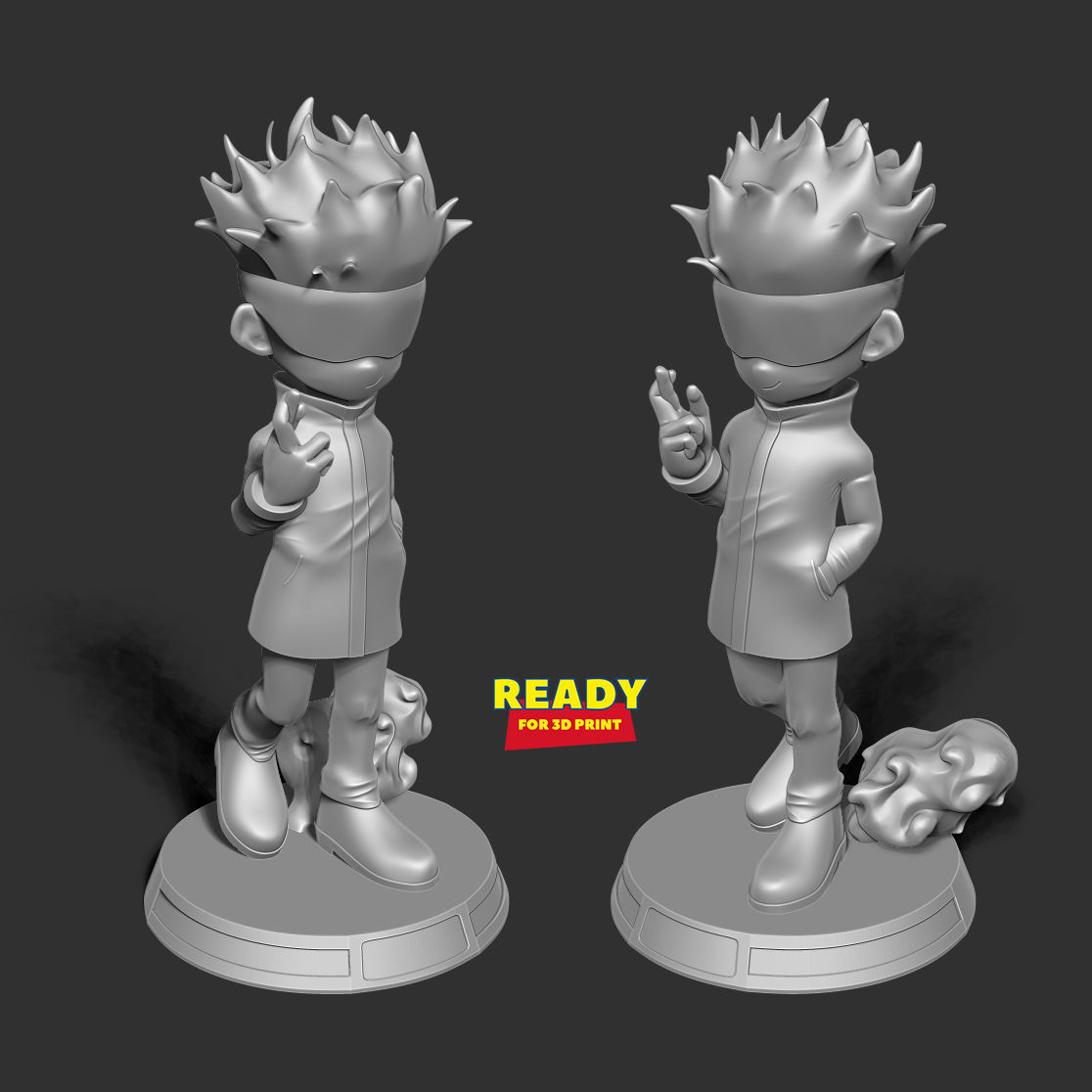 Satoru Gojo chibi 3D model 3D printable | CGTrader