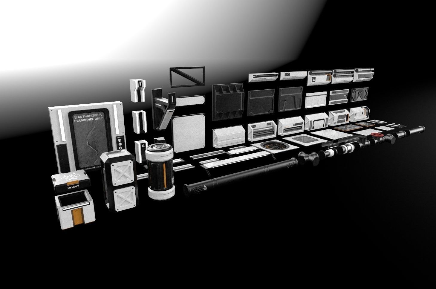 Sci Fi Modular Asset Pack 3D model | CGTrader