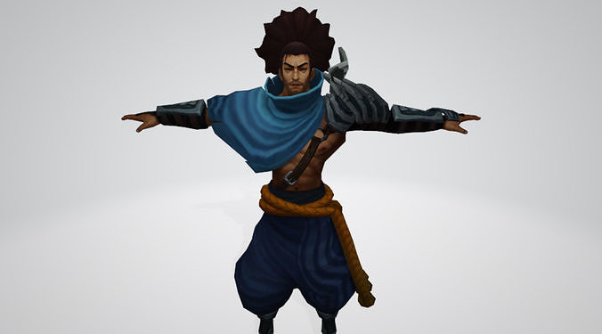 Yasuo animated character in outfit 3D model animated rigged | CGTrader