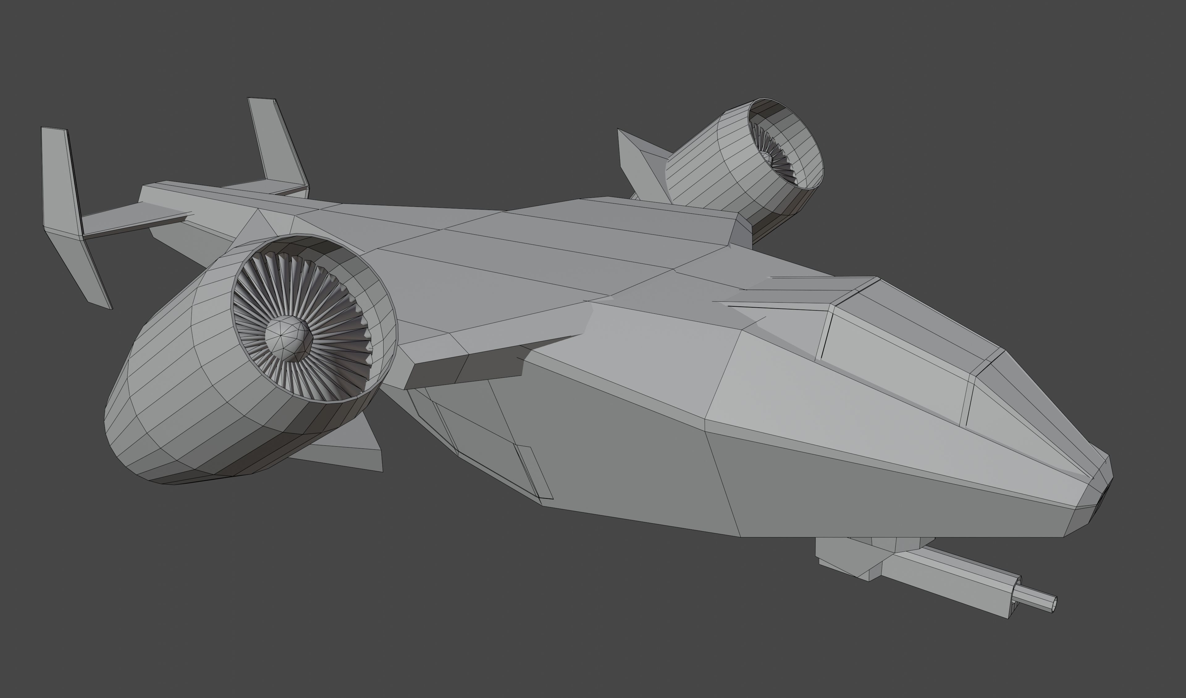 Combat VTOL Guppy free VR / AR / low-poly 3D model rigged | CGTrader