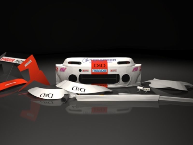 3D model JGTC Mazda Miata NOPRO Roadster GT300 Bodykit VR / AR / low ...