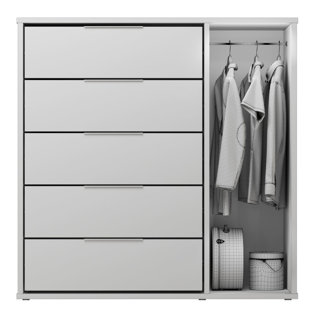 IKEA NORDMELA Chest of drawers with clothes rail 3D model | CGTrader