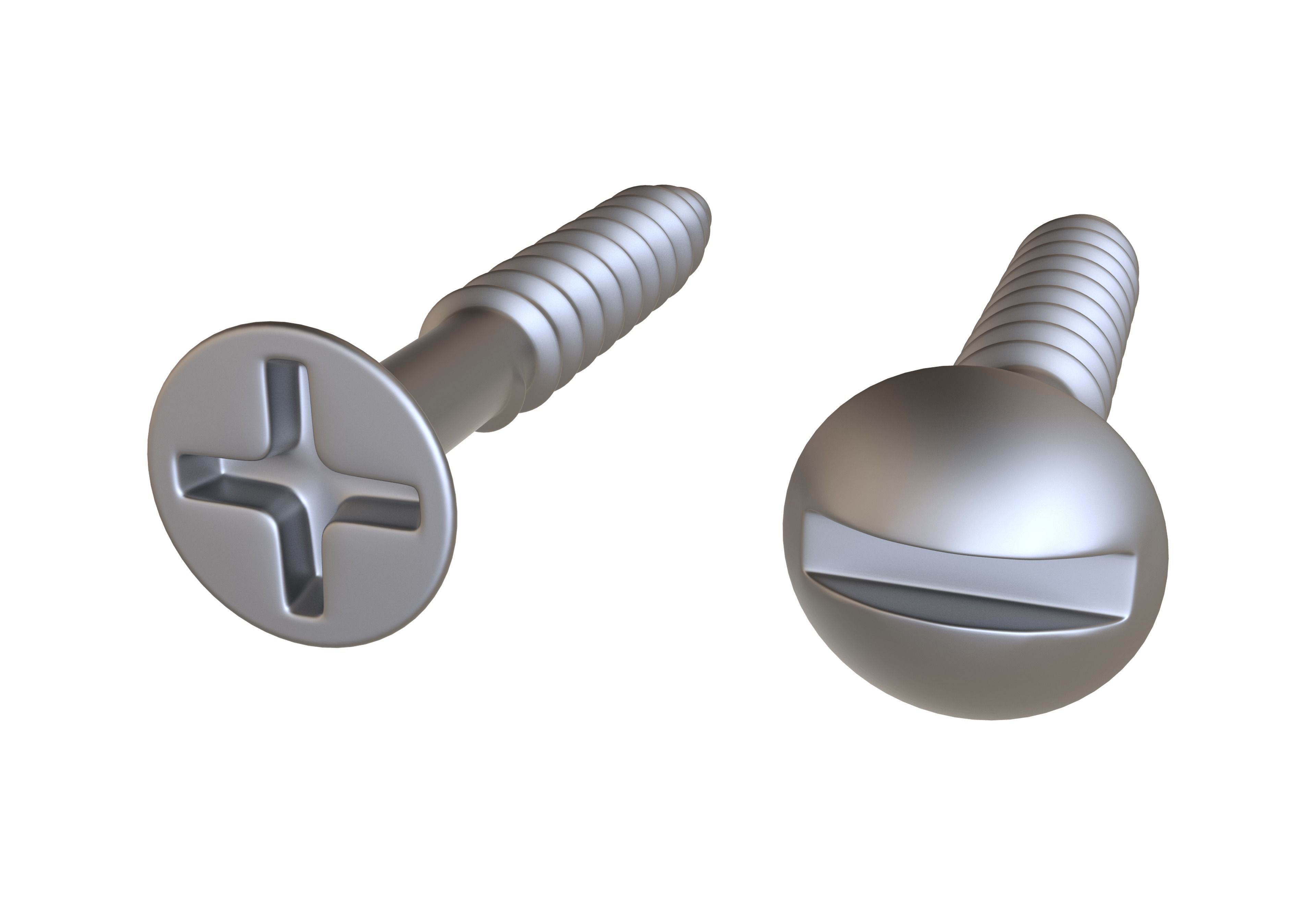 Wood Screws 3D Model 3D model | CGTrader