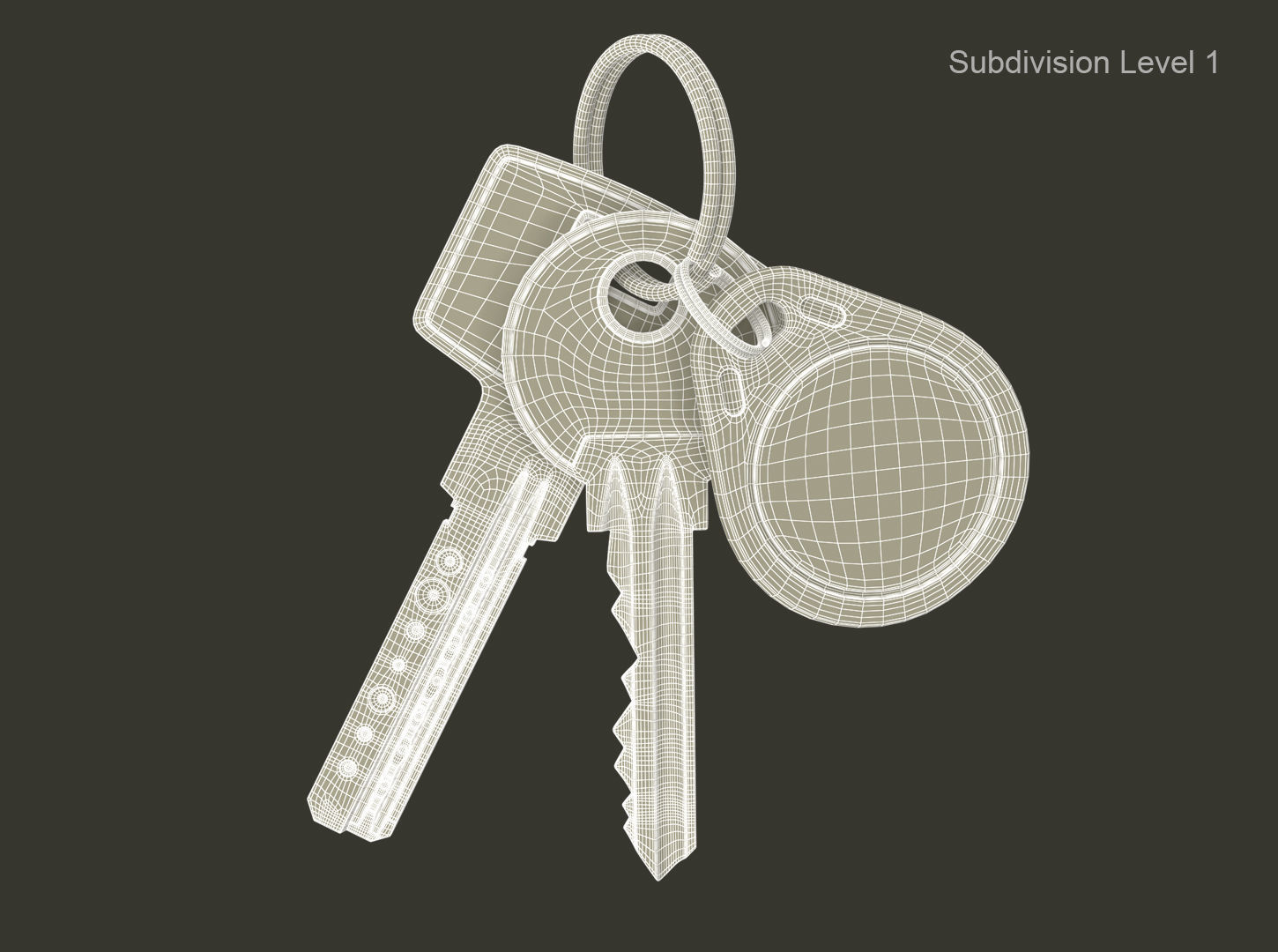 Bunch of keys with Rfid trinket 3D model | CGTrader
