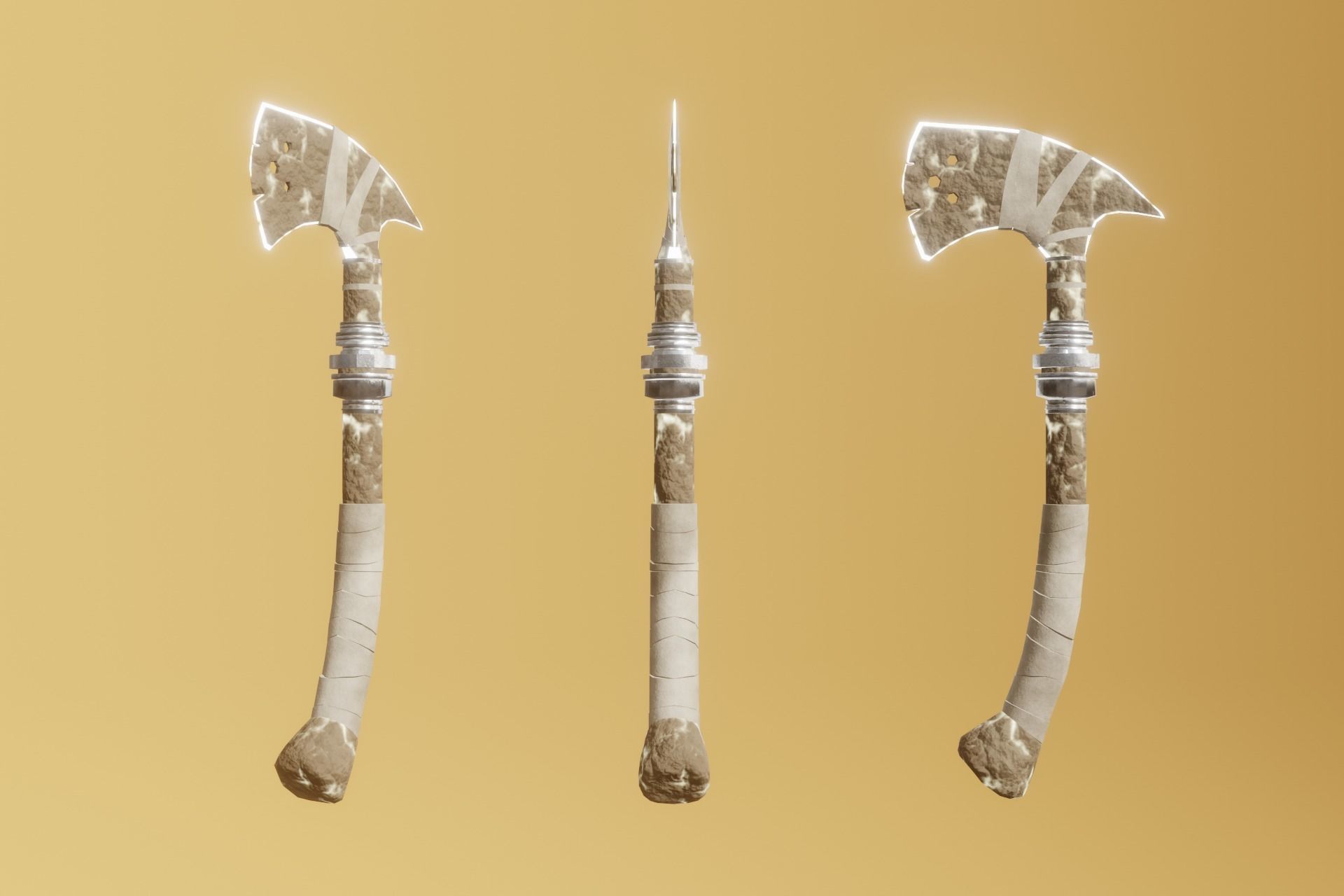 3D model Earth Axe - Elemental Axe - Model 01 VR / AR / low-poly | CGTrader