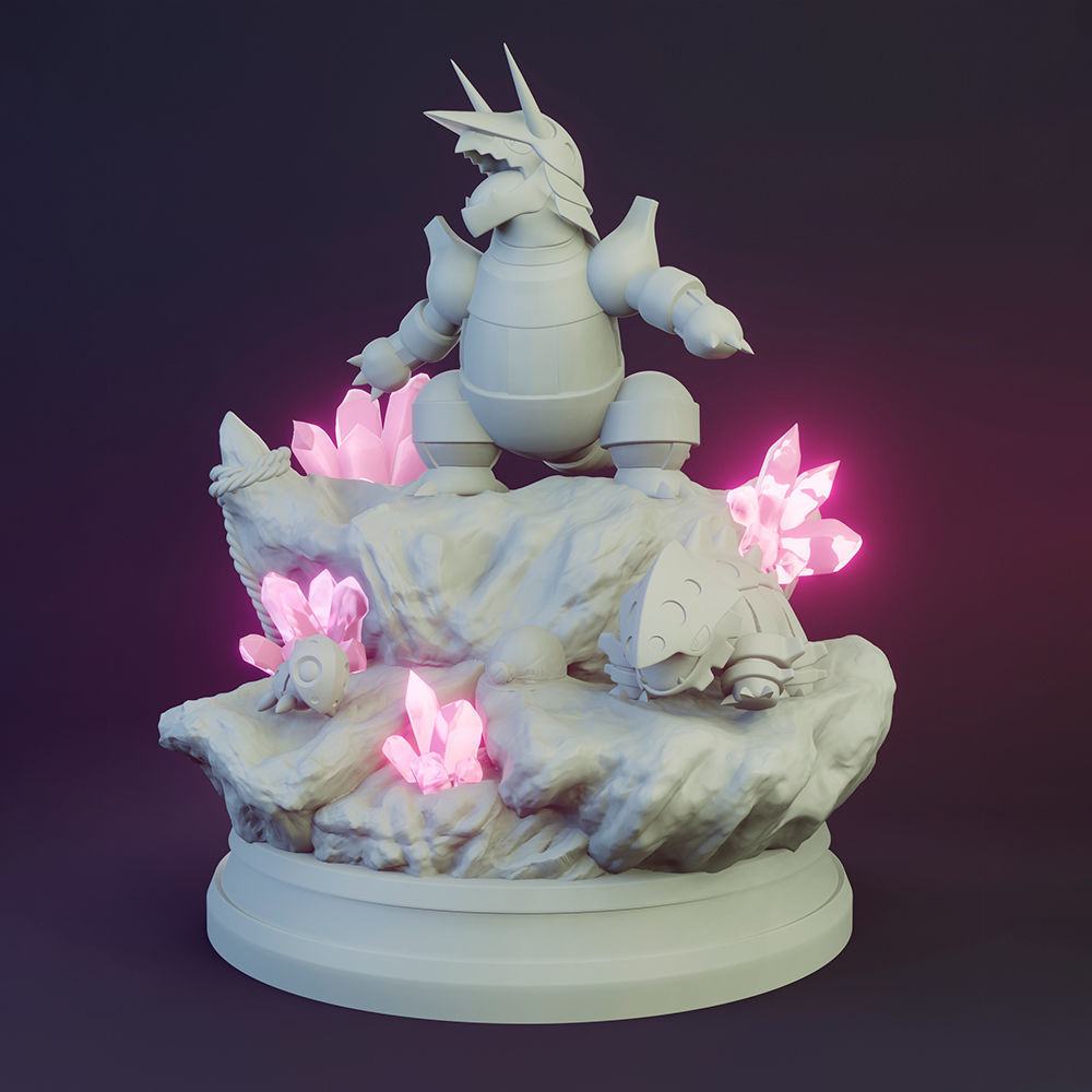 Pokemon - Aggron Family Figure 3D model 3D printable | CGTrader