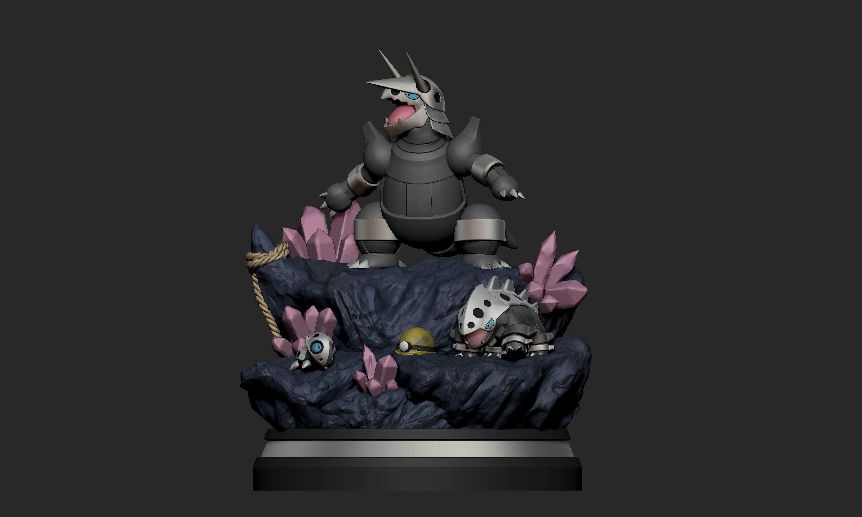 Pokemon - Aggron Family Figure 3D model 3D printable | CGTrader