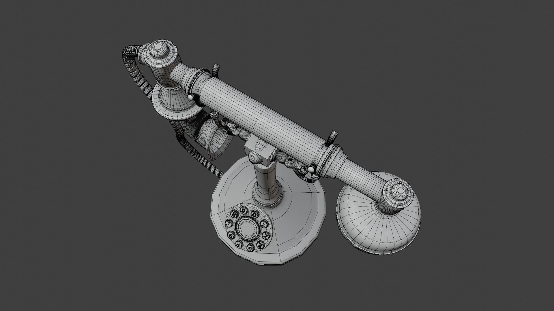 rotary dial vintage telephone 3D model | CGTrader
