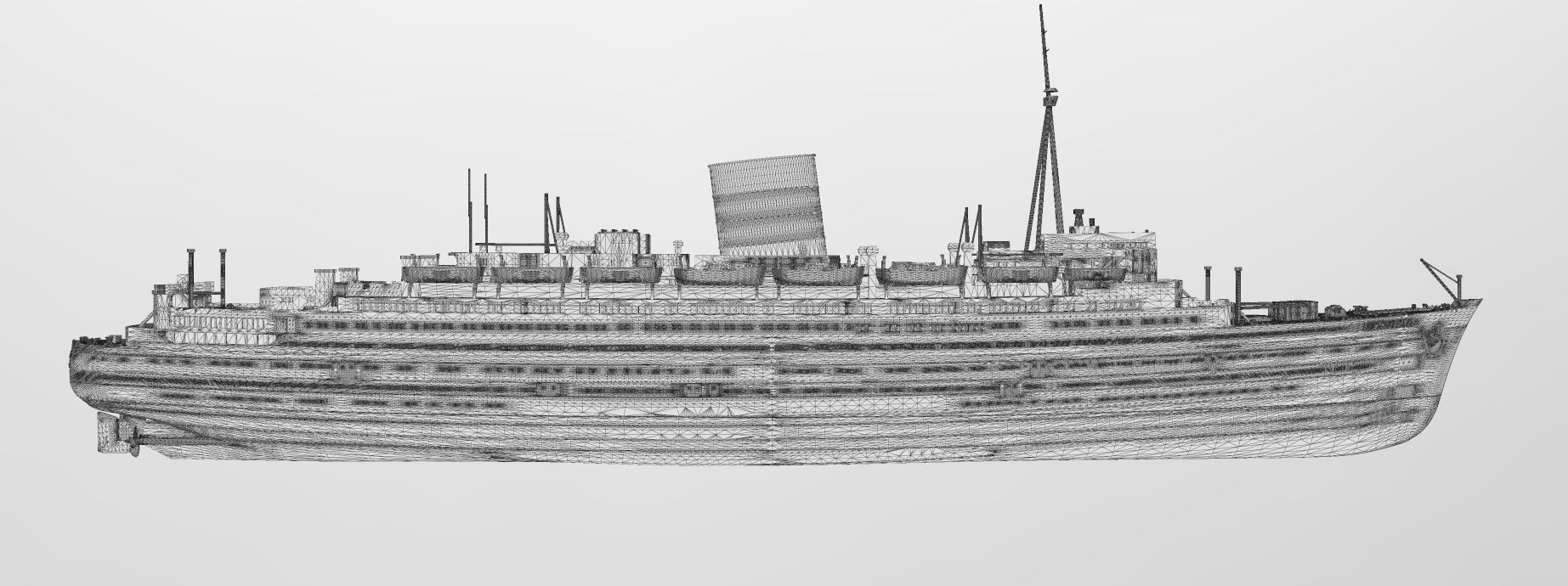 RMS Caronia - Cunards Green Goddess ocean liner and cruise ship 3D ...