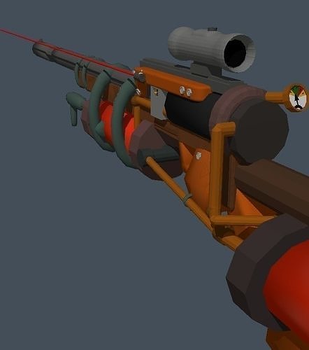 post apocalyptic air rifle 3D model | CGTrader