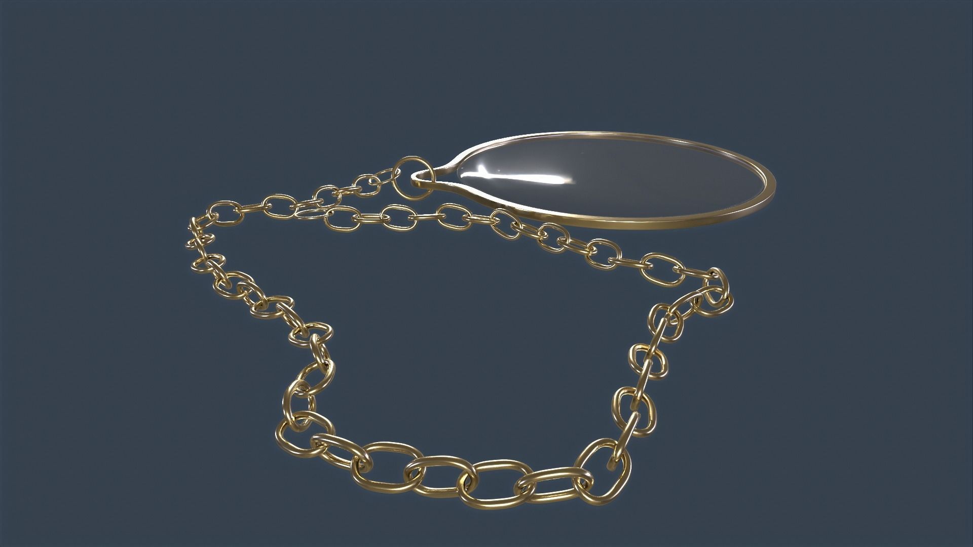 The golden monocle 3D model | CGTrader
