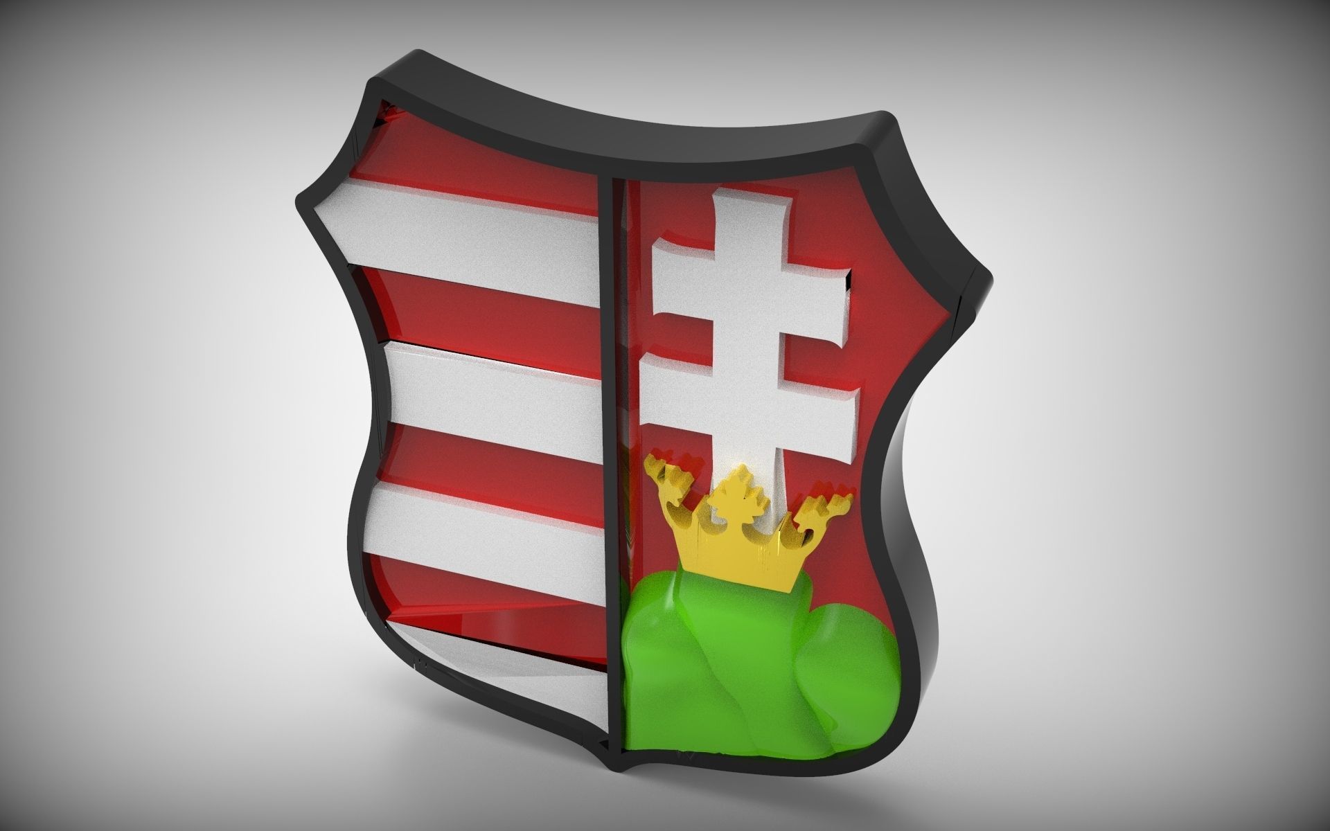 Magyar Kossuth-cimer - Hungarian coat of arms 3D model | CGTrader