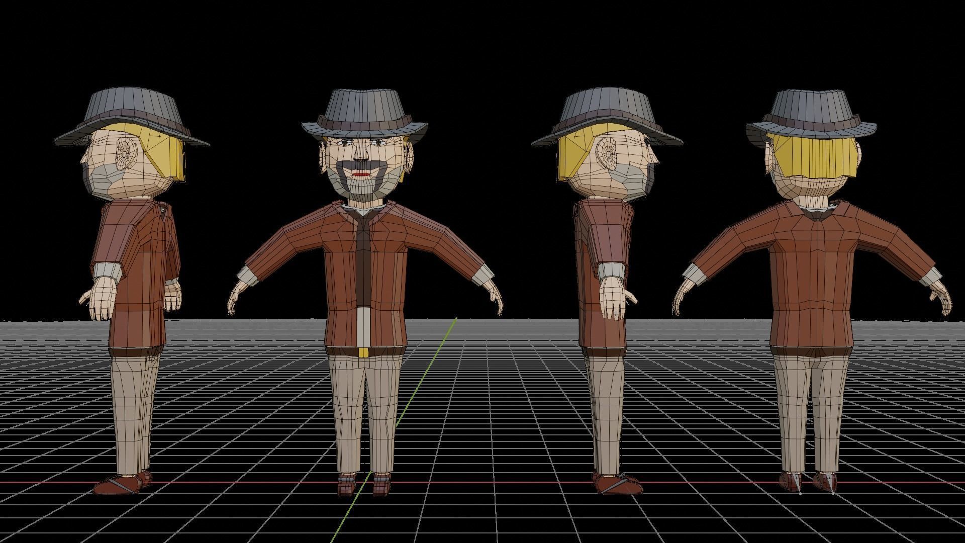 3D model Wild West Outlaws - Character Pack VR / AR / low-poly | CGTrader