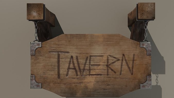 3D model Tavern Sign VR / AR / low-poly | CGTrader