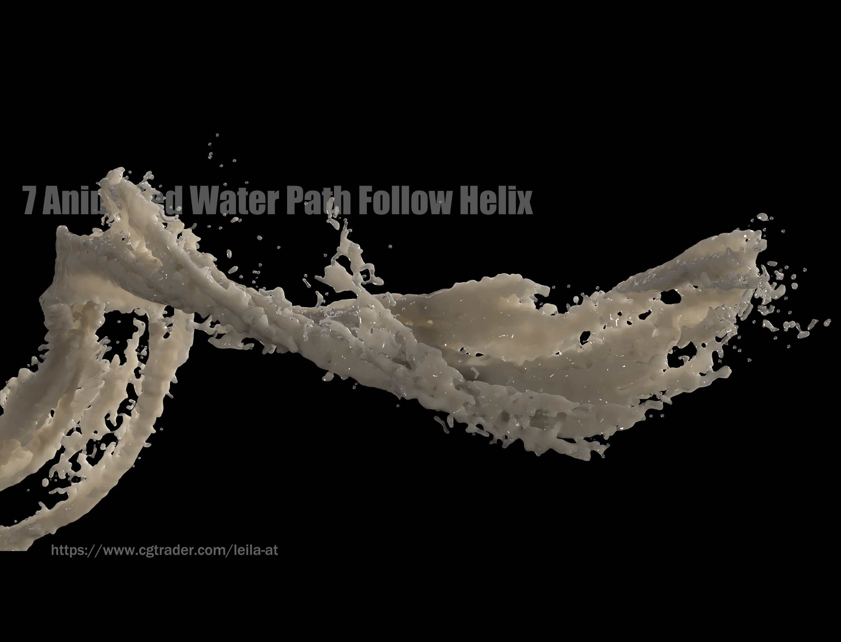 7 Animated Water Path Follow Helix - NO PLUGINs 3D model animated ...
