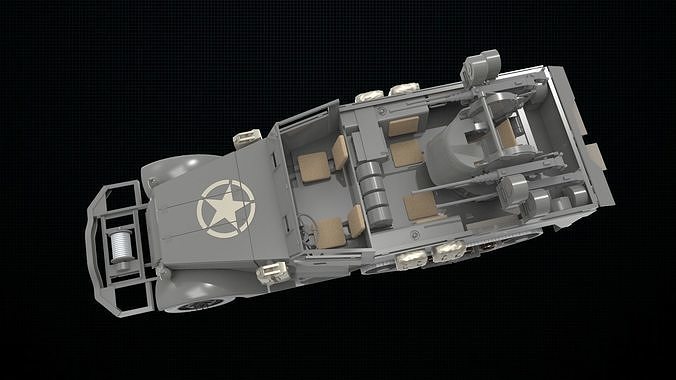 M16 half track 3D model 3D printable | CGTrader