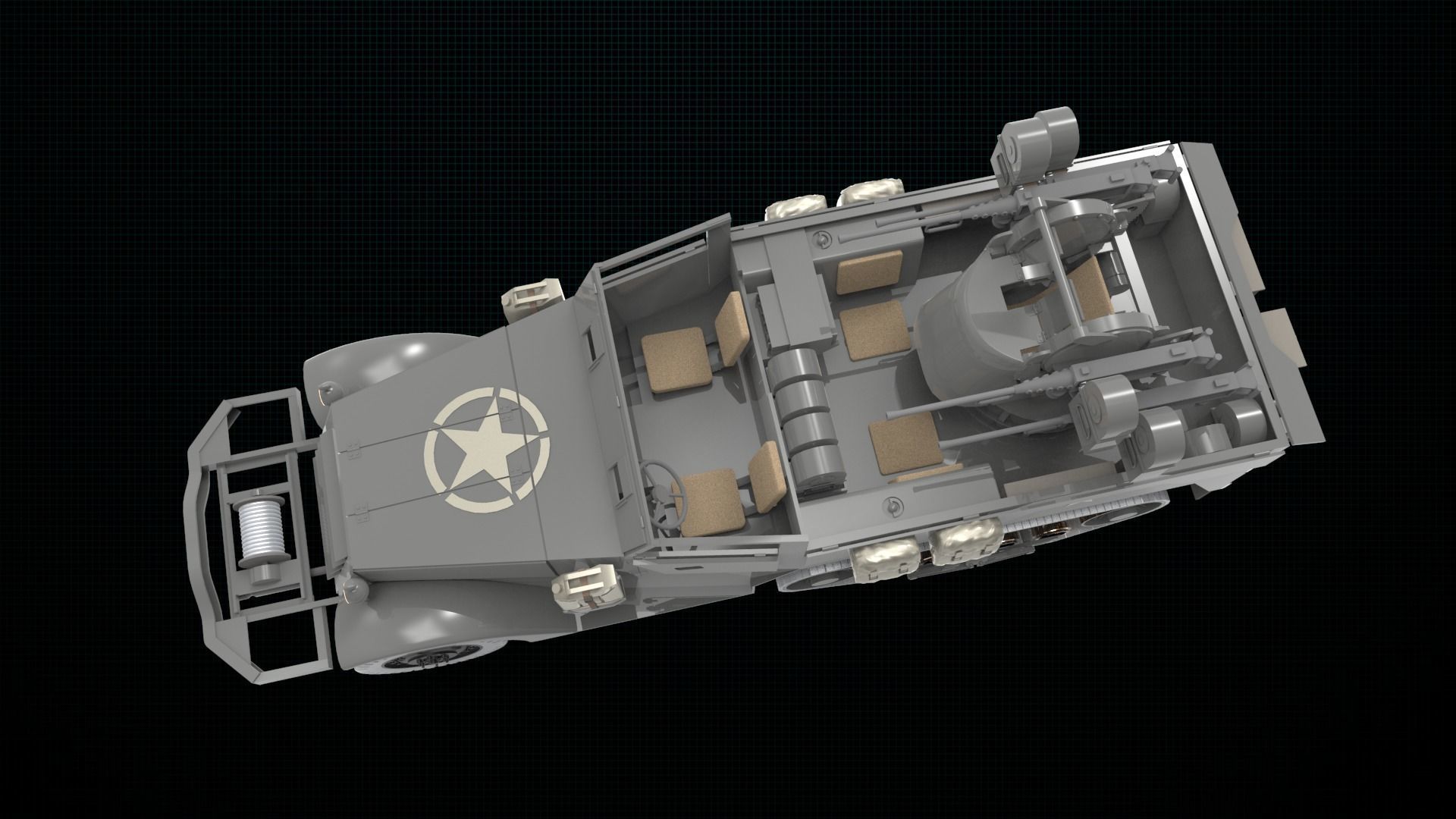 M16 half track 3D model 3D printable | CGTrader