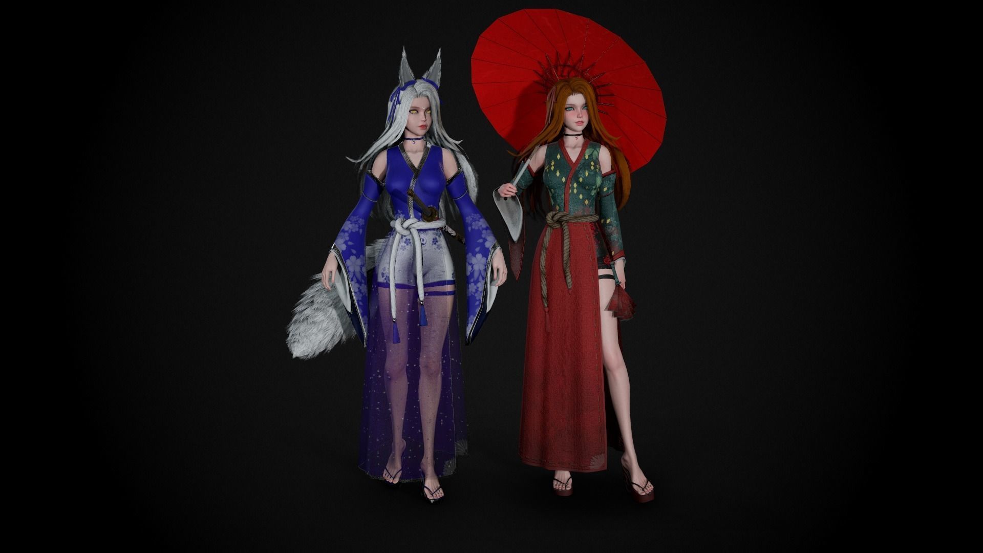 3D model Kitsune VR / AR / low-poly rigged | CGTrader