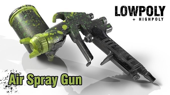 3D model AIR SPRAY GUN lowpoly VR / AR / low-poly | CGTrader