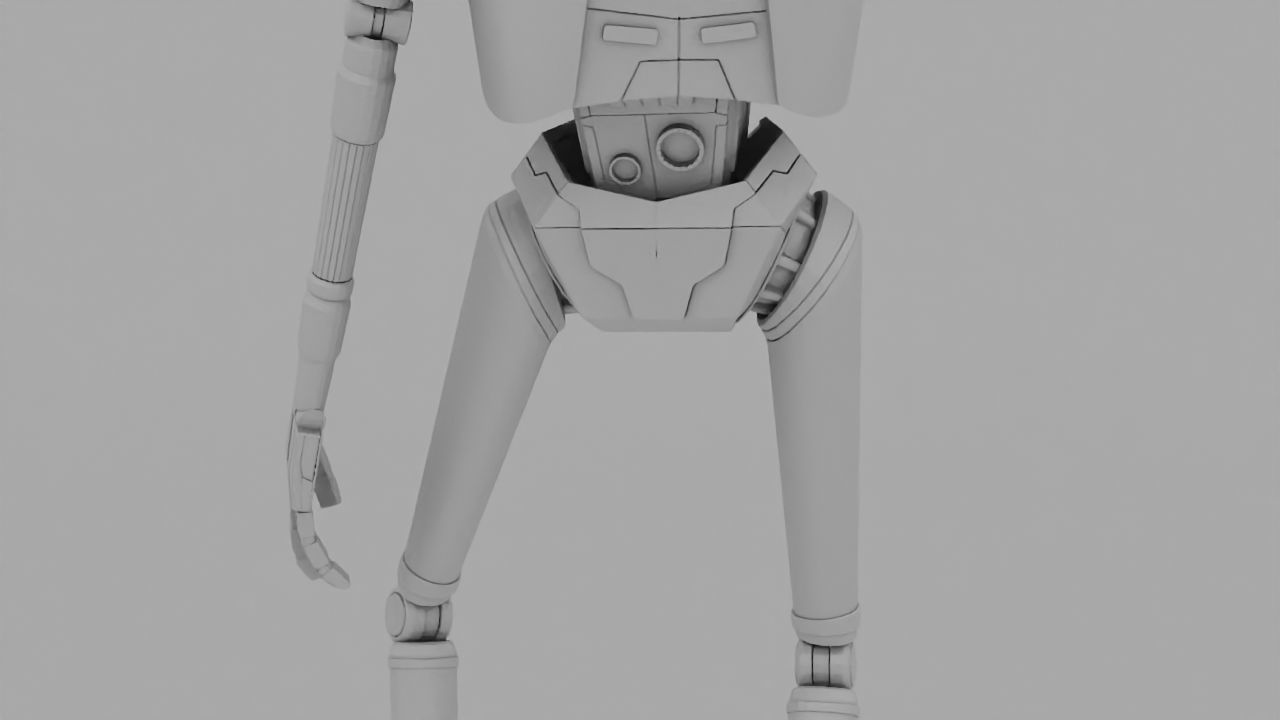Rogue One Imperial robot rigged 3D model rigged | CGTrader